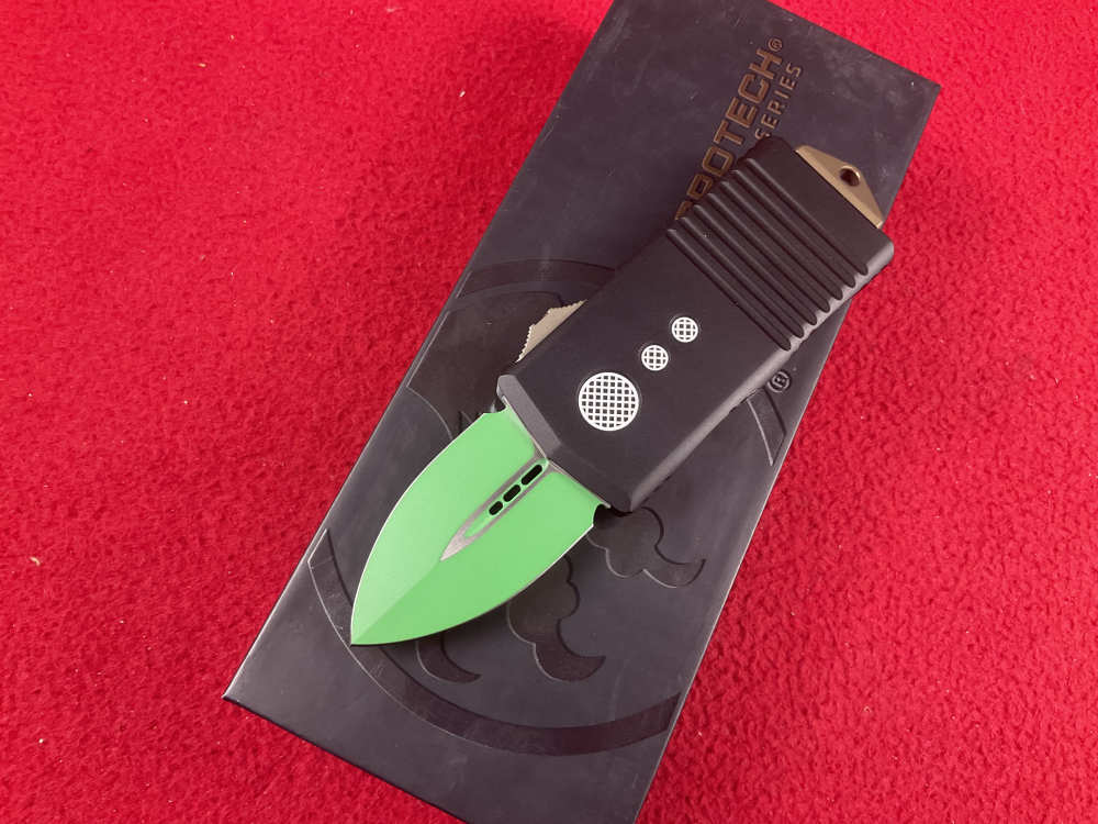 Microtech EXOCET de JM green standard otf knife automatic Jedi master ...