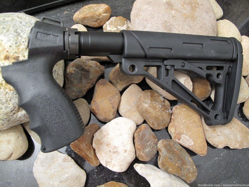 HOGUE Mossberg 500 590 Stock 6 Position Pistol Grip Stock Collapsable ...