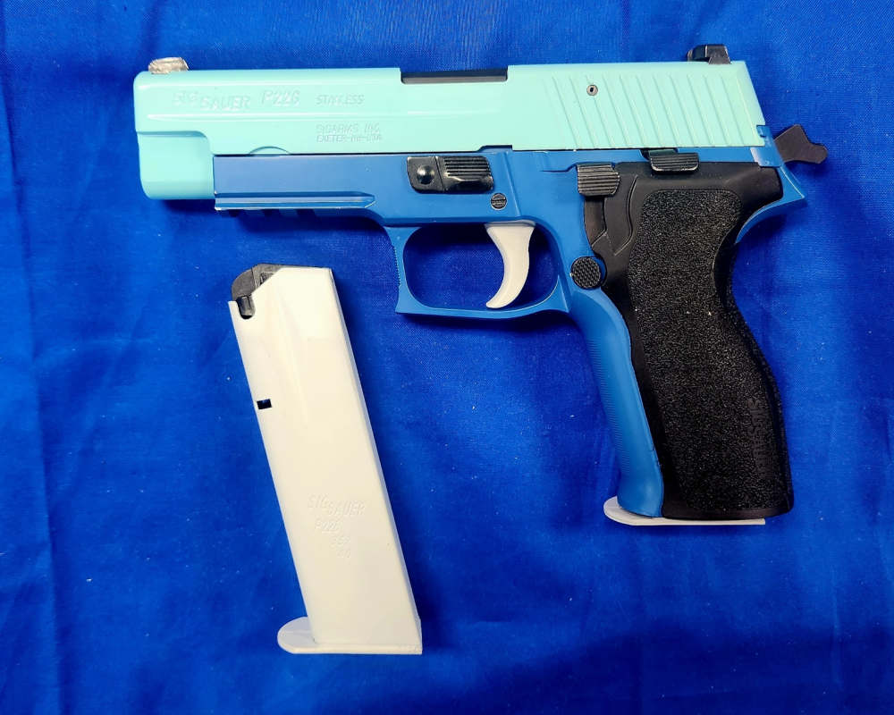 RARE MINT SIG SAUER P226 .357 SIG, 4.4", BLUE CERAKOTE, 2005 - Semi ...