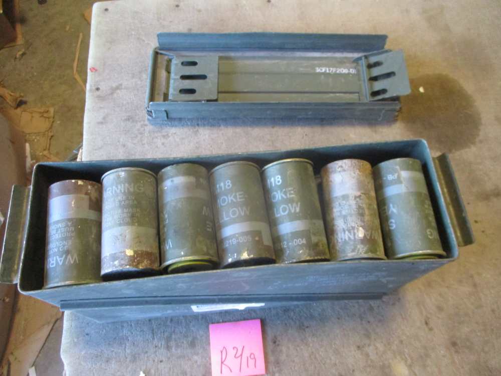 Ammo Can w/28 M18 & M83 Spent Military Smoke Grenade Bodies - Tactical ...