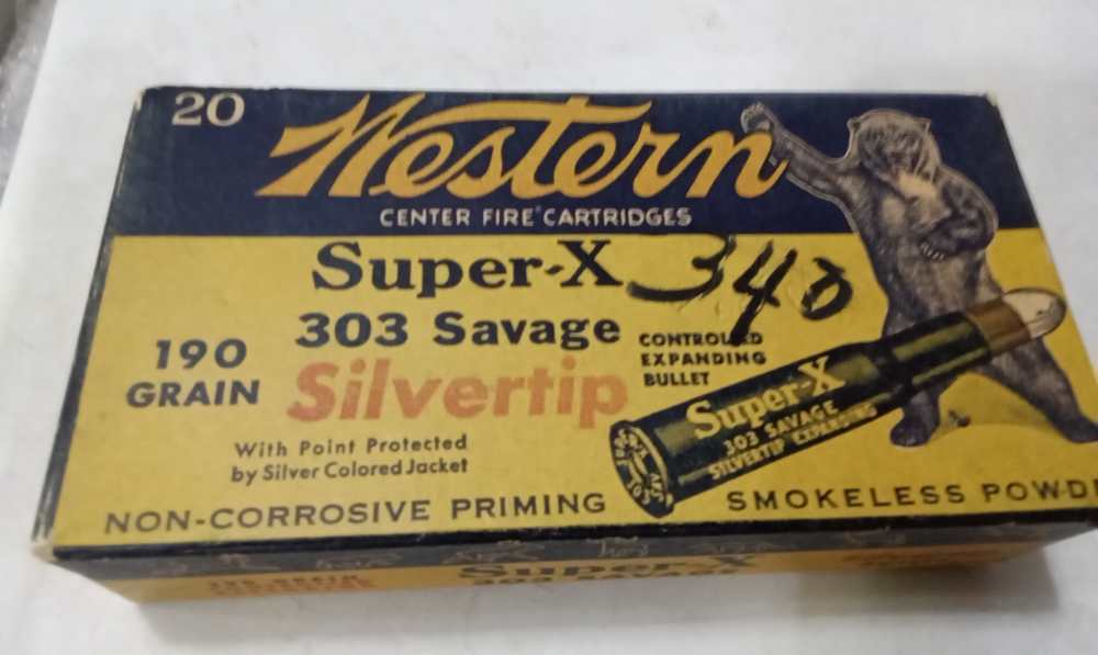 Vintage Western Super-X 303 Savage Silvertip-190 gr. ammo - Vintage ...