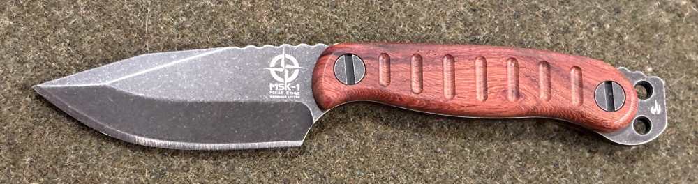 Like New Used - MSK-1 Mini Edge Knife - Black Wood Handle - Kydex ...