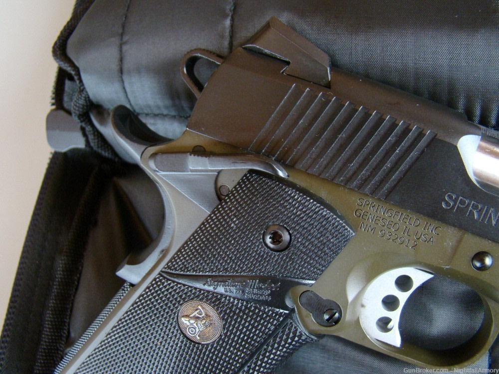 Springfield 1911 Loaded Marine Corps Operator .45ACP Pistol ODG rail CA ...