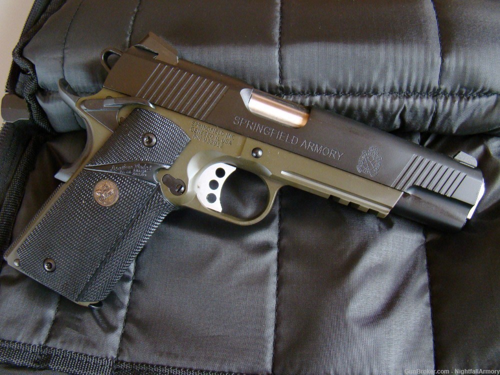 Springfield 1911 Loaded Marine Corps Operator .45ACP Pistol ODG rail CA ...