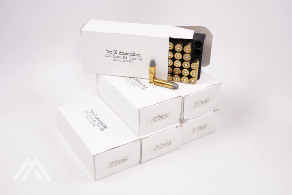 300x .38 Special 150Gr RNFP Ten-X Reloaded Target Revolver Ammo ...