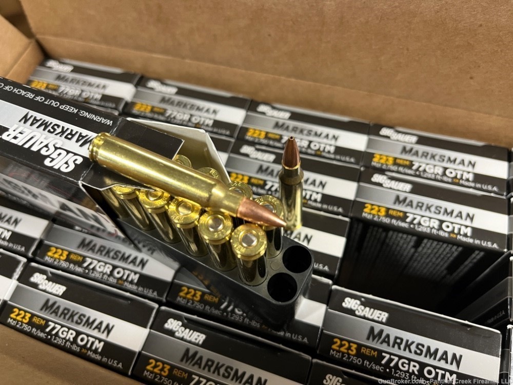 Sig Ammo .223 Elite Match Grade 77gr OTM 500 Round Case - Rifle Ammo at ...