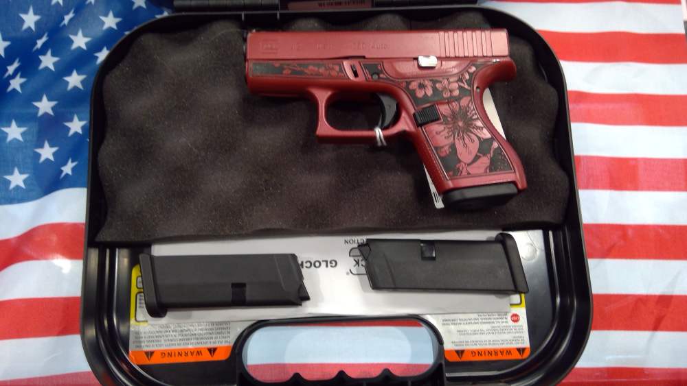 G-123478-1 GLOCK 42 Cherry Blossom engraved .380 - Semi Auto Pistols at ...